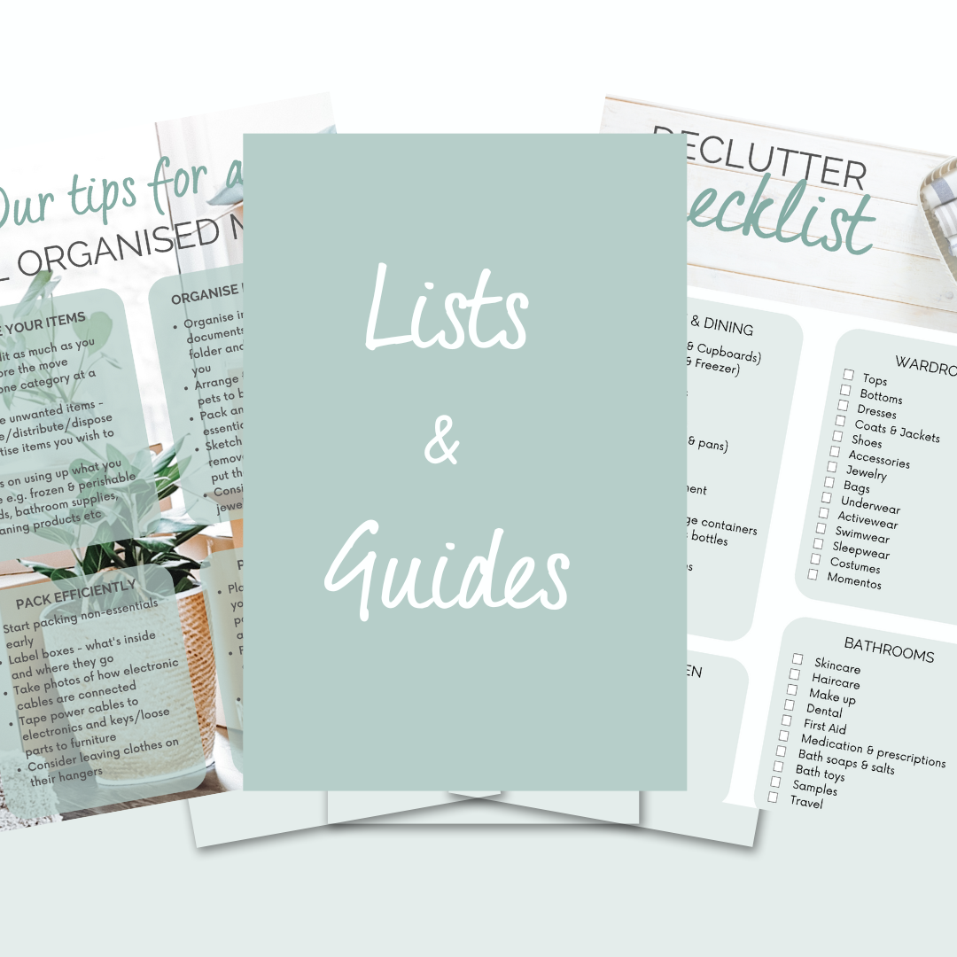 Downloadable Lists & Guides – Well Organised